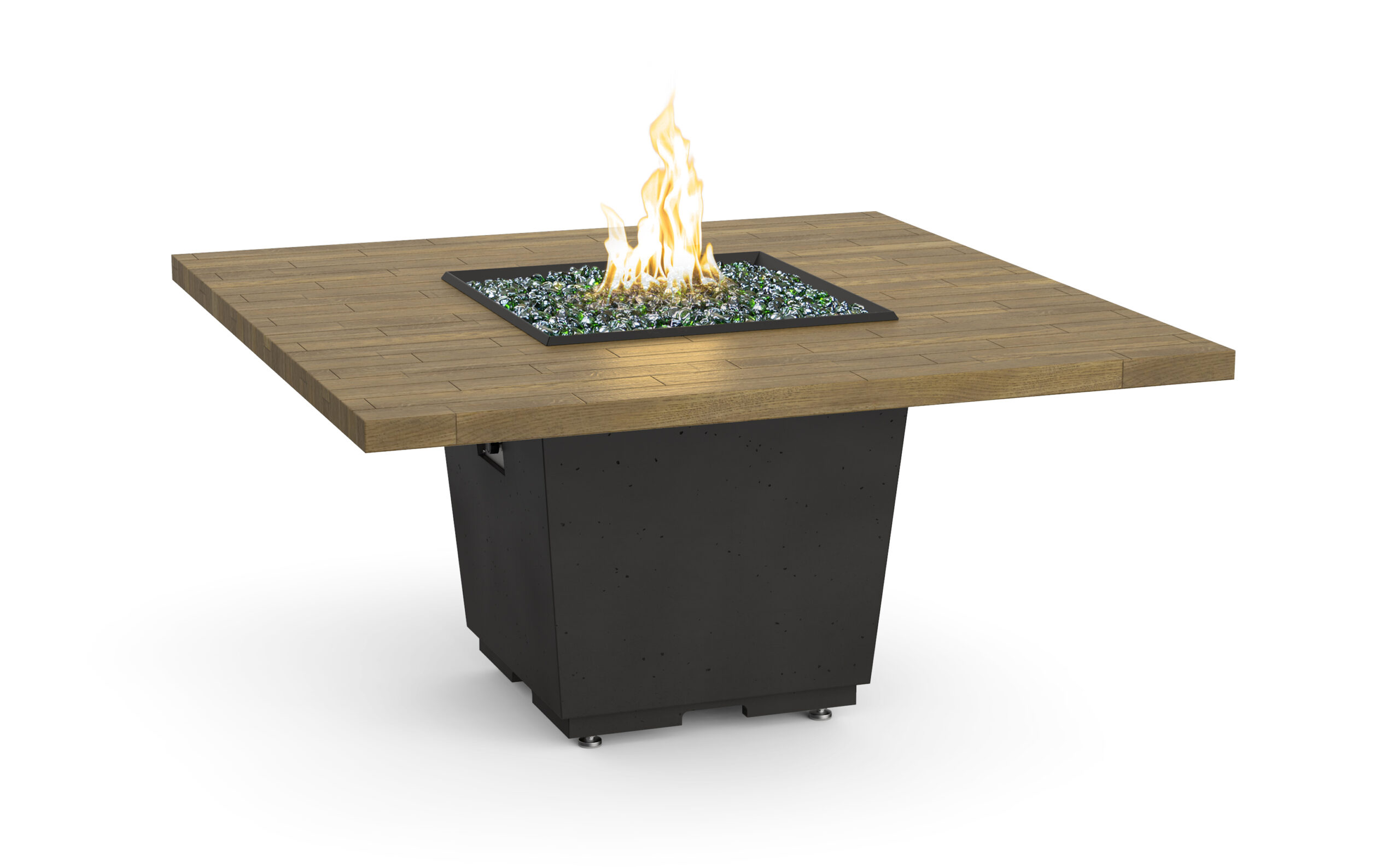 Reclaimed Wood Cosmo Square Dining Firetable - The Hearth and Grill Shop