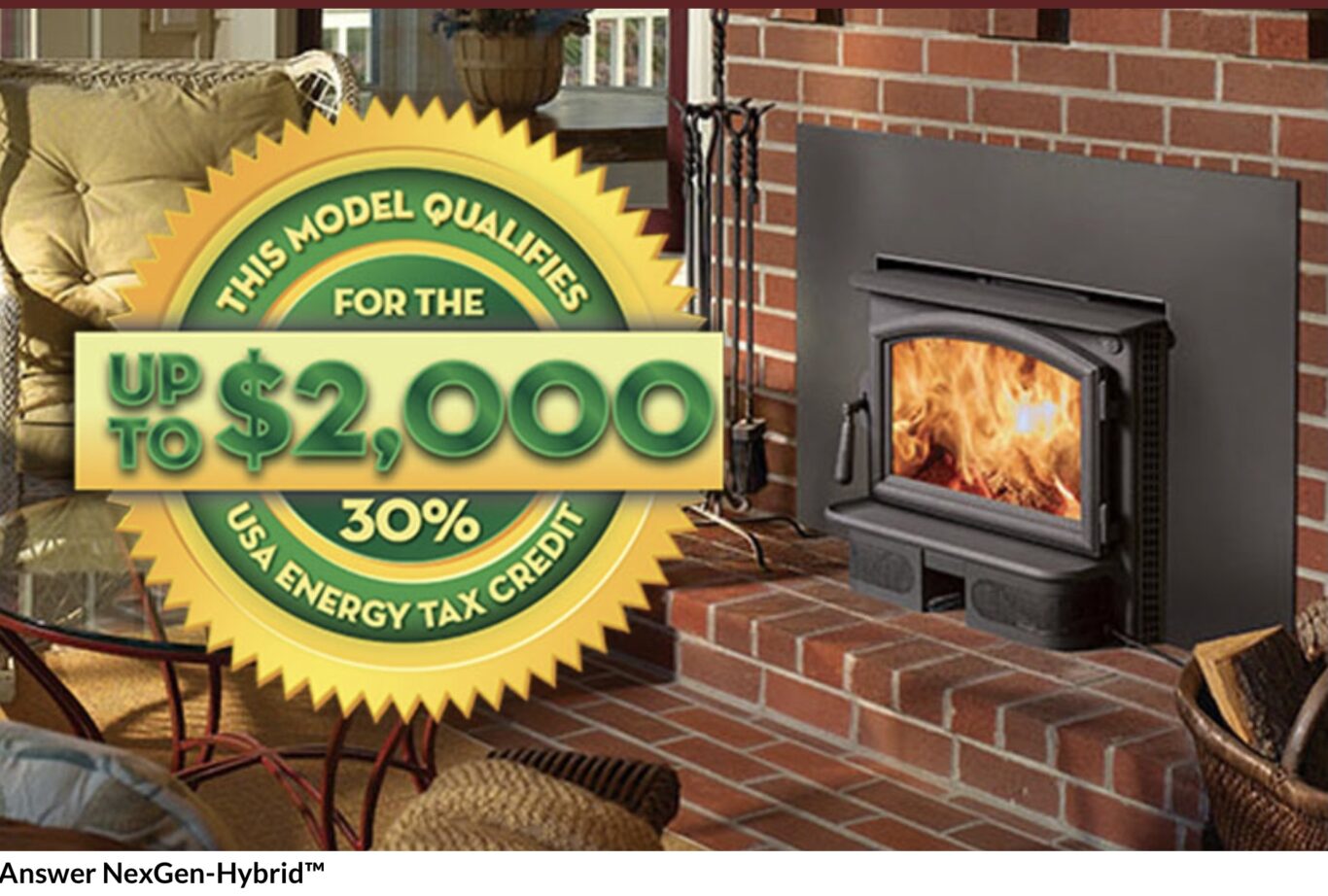 Lopi - Answer NexGen-Hybrid Wood Insert - Small - The Hearth and Grill Shop