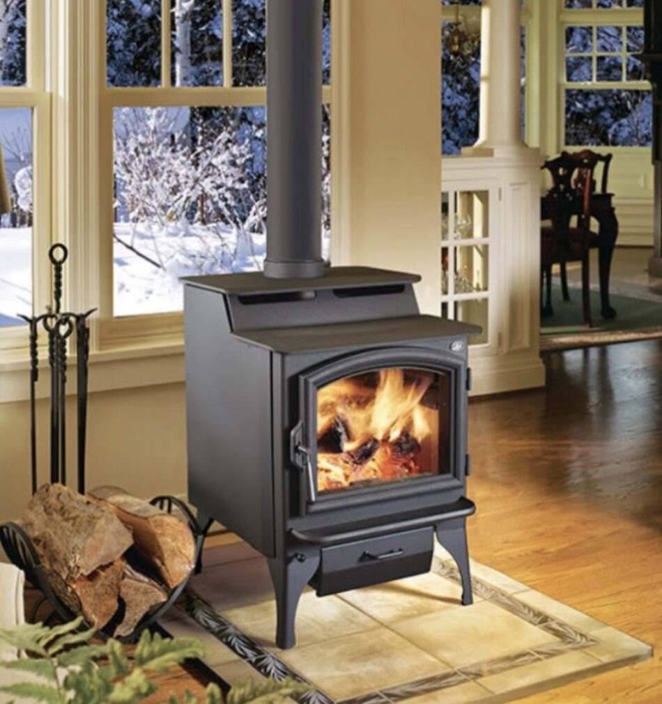 Lopi - Endeavor NexGen-Hybrid Wood Stove Medium - The Hearth and Grill Shop